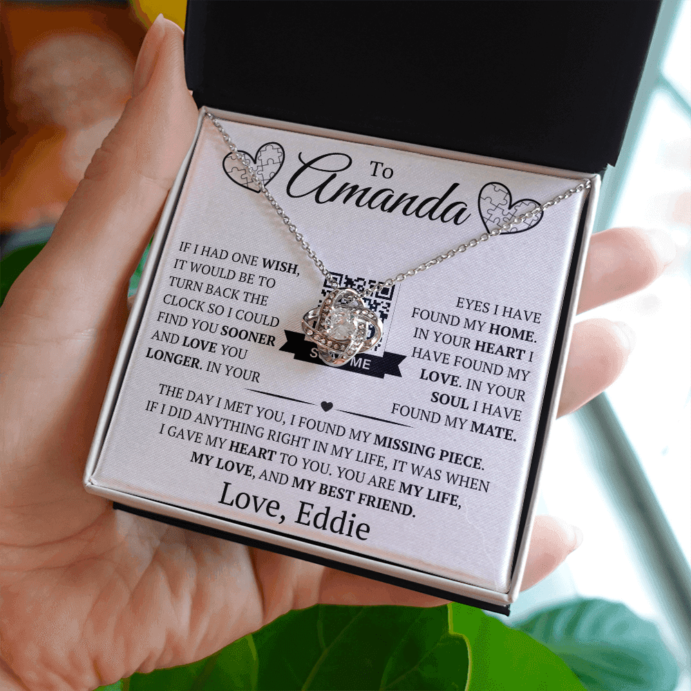 Custom QR Code Necklace Jewelry: Personalized Message Cards & Gifts